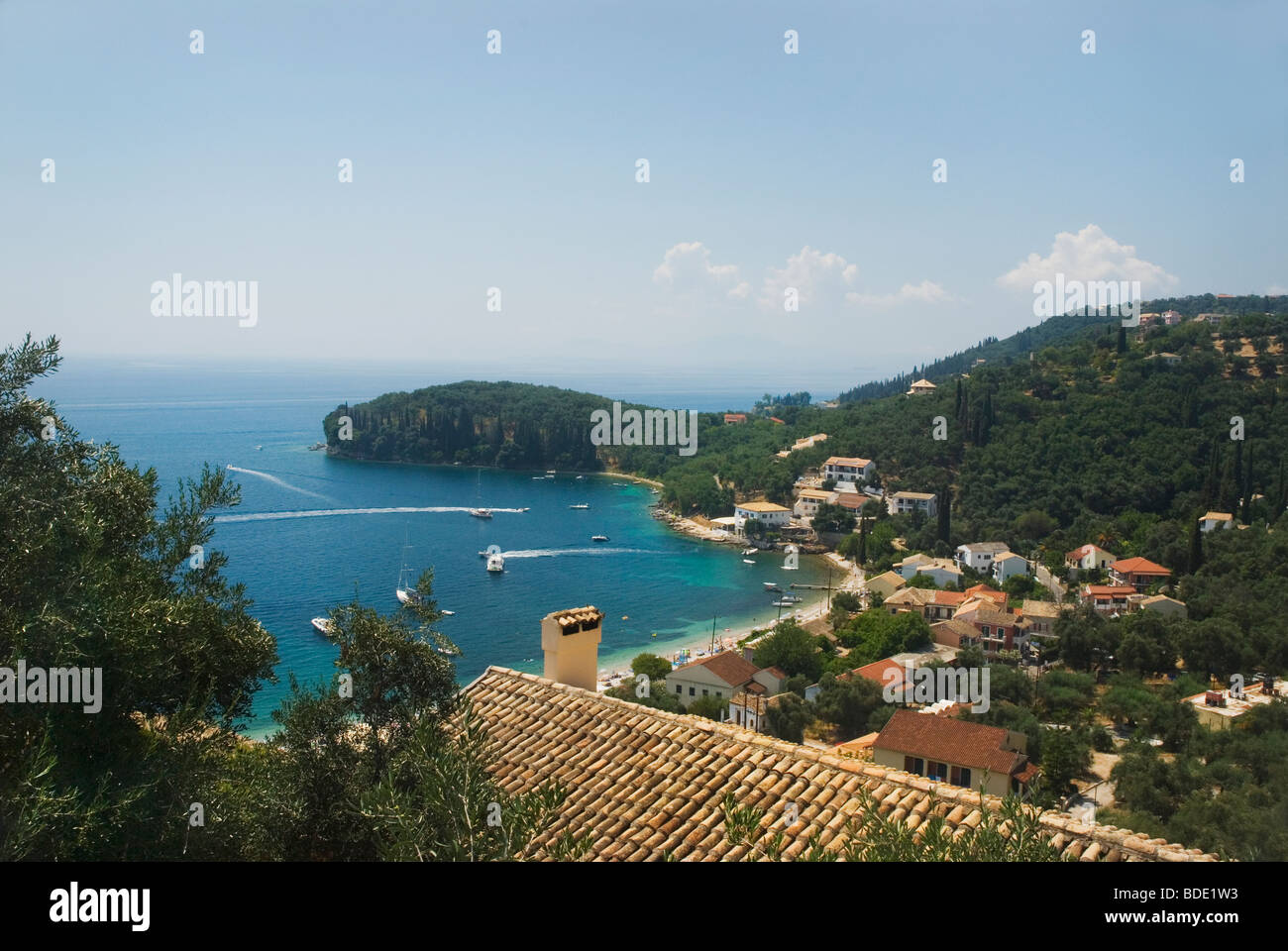 Trees and hills in corfu hi-res stock photography and images - Alamy