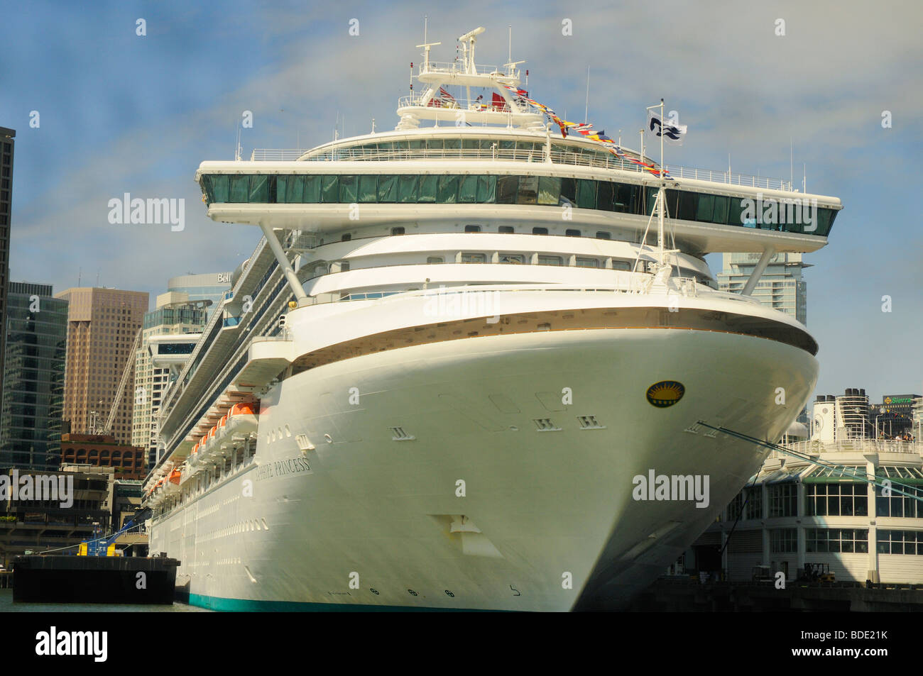 Ocean Liner in the dock at Canada Place in Vancouver British Columbia ...