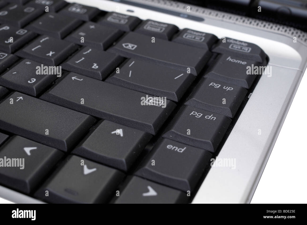 Black laptop keyboard close up view Stock Photo - Alamy