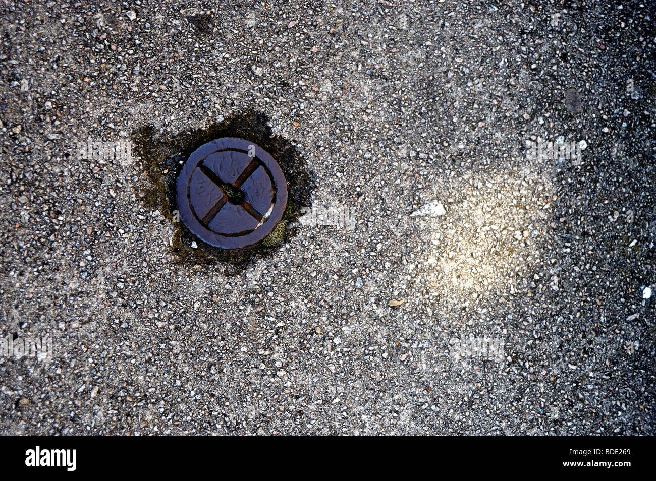 Circular metal cover Stock Photo - Alamy