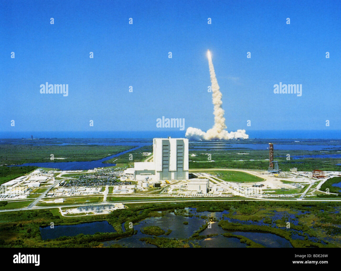 Space Shuttle lifting off from Kennedy Space Center Stock Photo - Alamy
