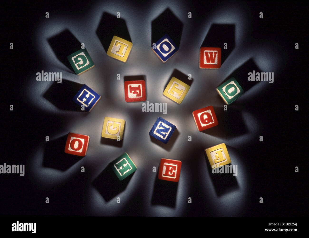 Toy blocks with letters Stock Photo - Alamy