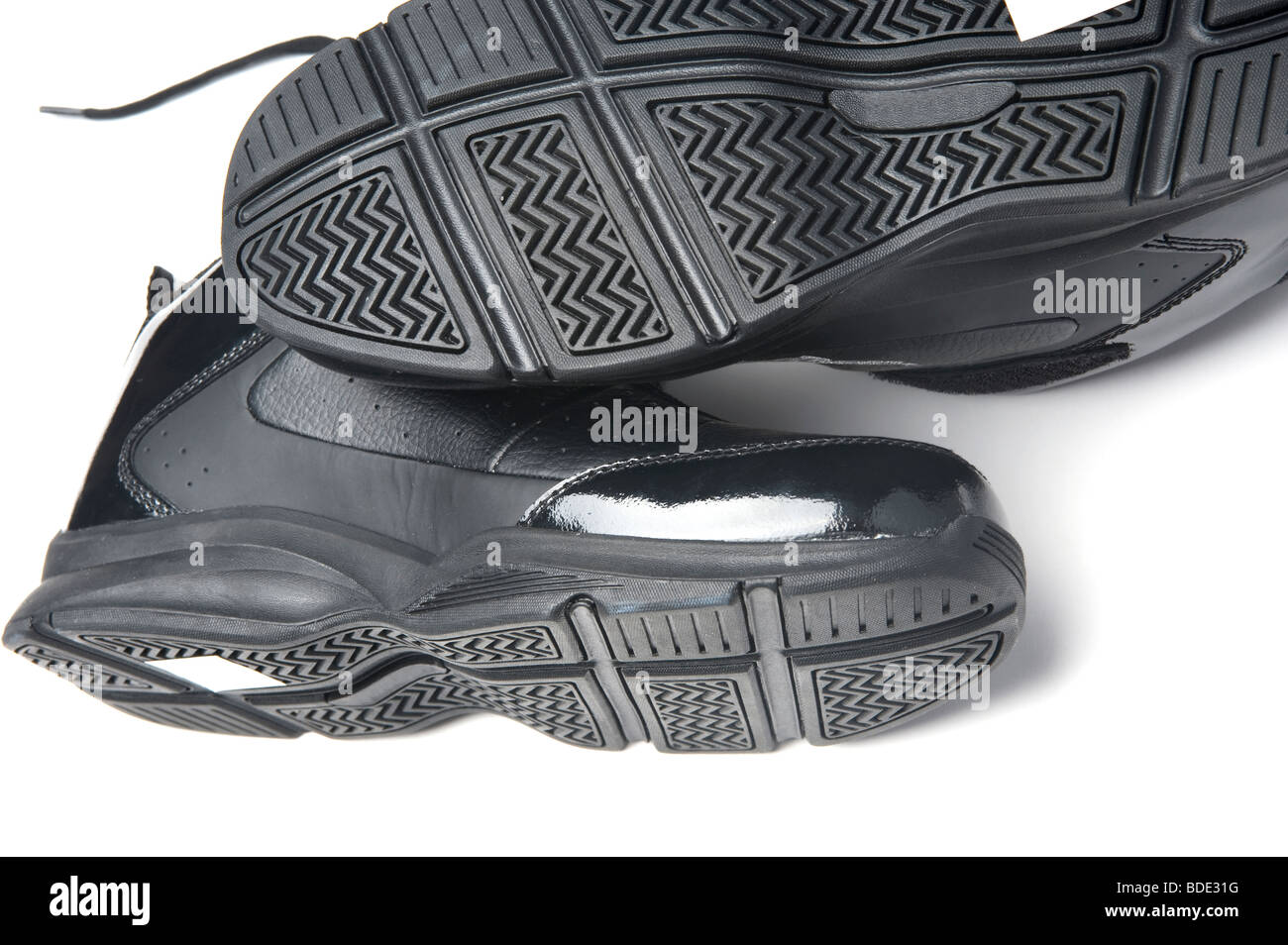 object on white - Sport shoes close up Stock Photo - Alamy