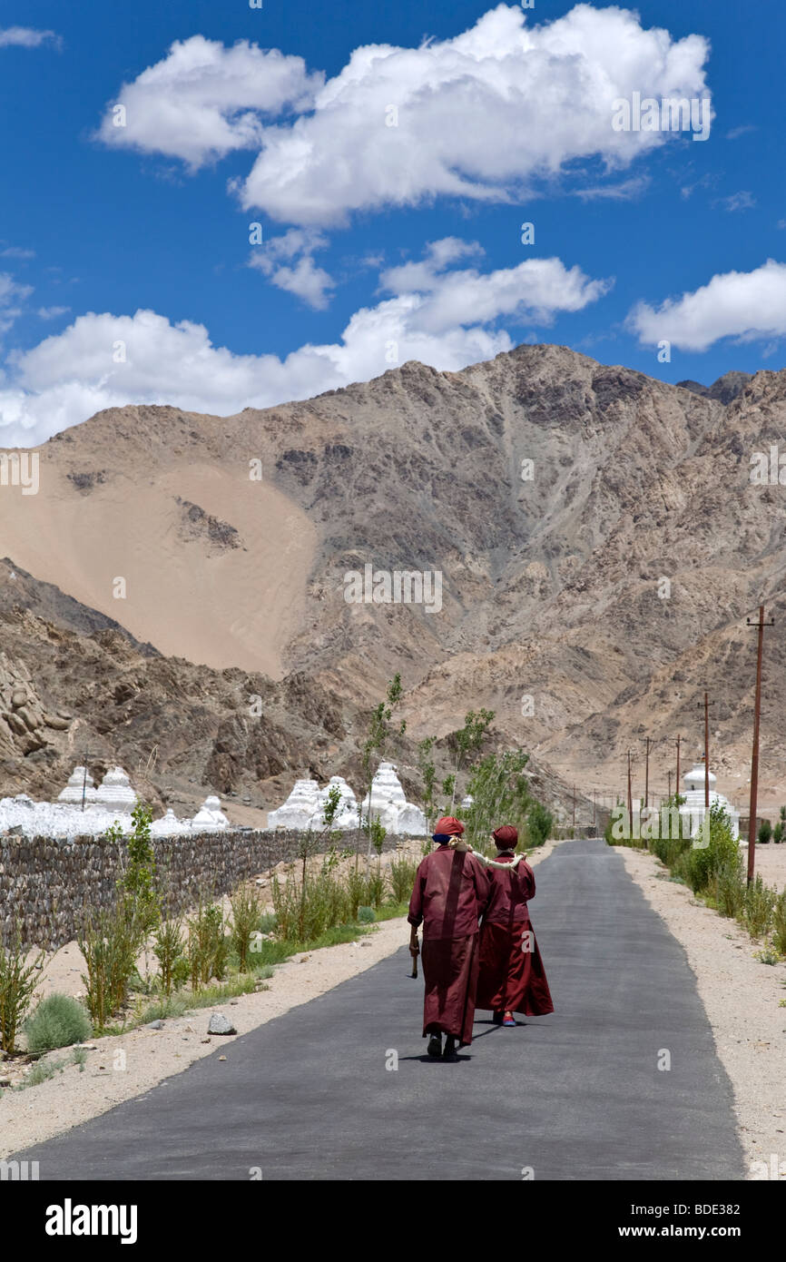 Buddhist monks. Naropa Photang. Ladakh. India Stock Photo - Alamy