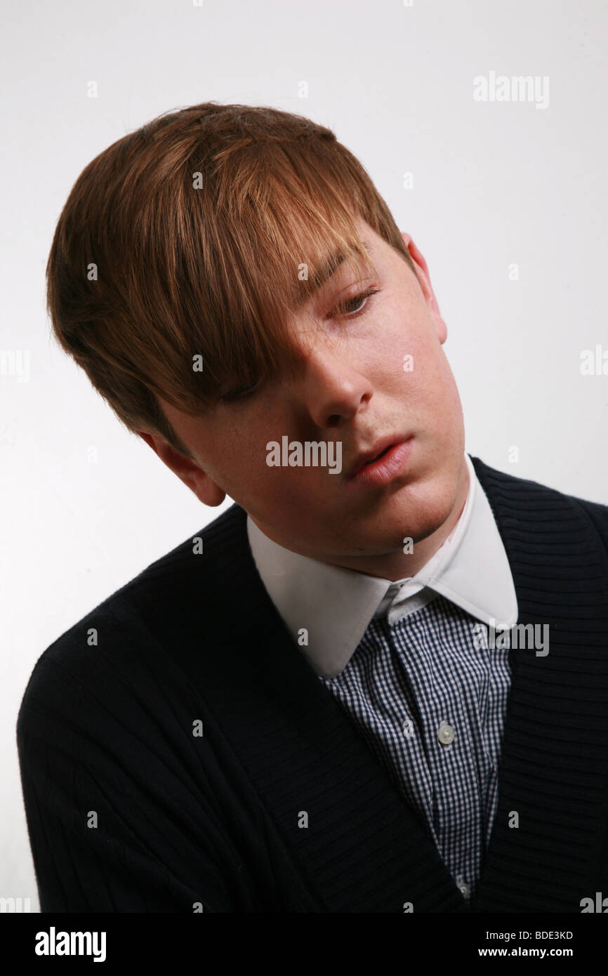 Male model headshot for hair stylists competition Stock Photo - Alamy