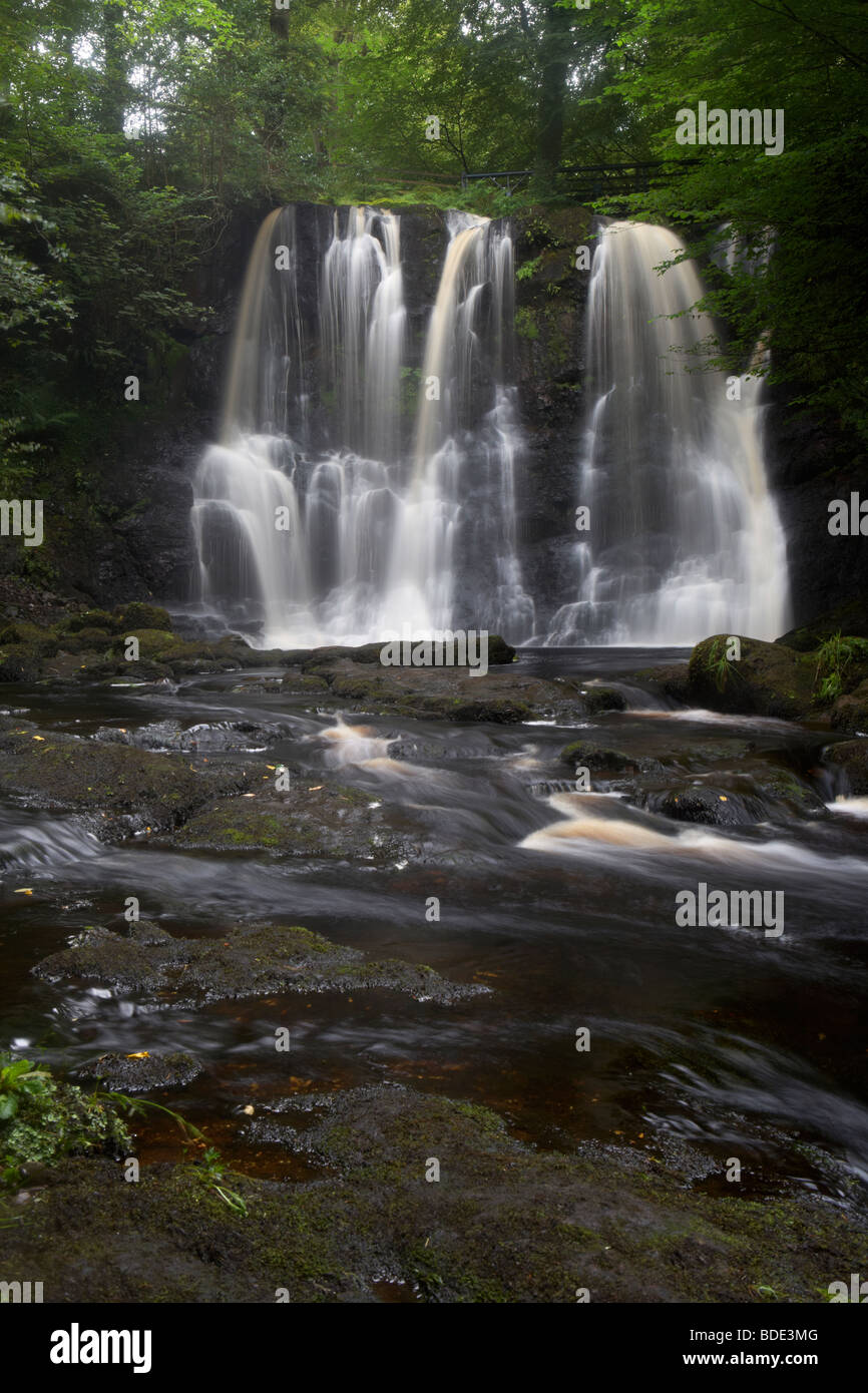 ess-na-crub waterfall on the inver river in glenariff forest park ...