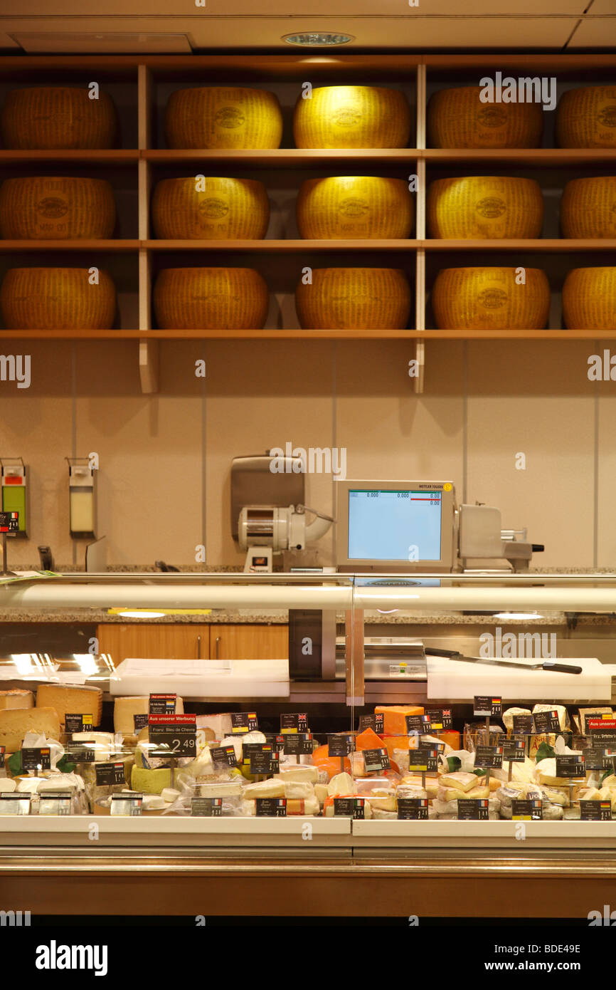 cheese counter in a supermarket Stock Photo - Alamy