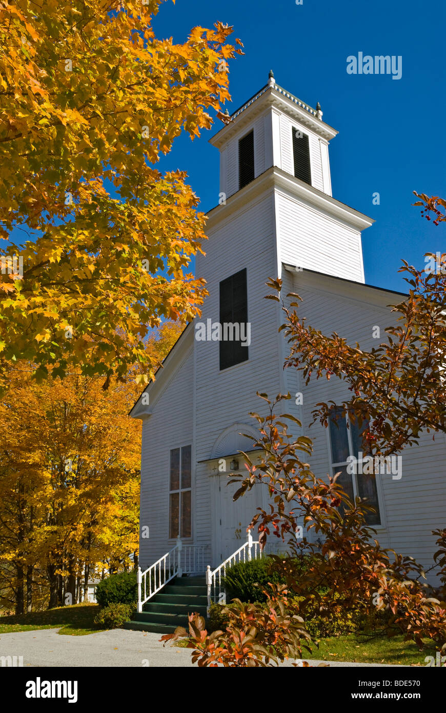 Church Town of Warren Vermont Stock Photo - Alamy