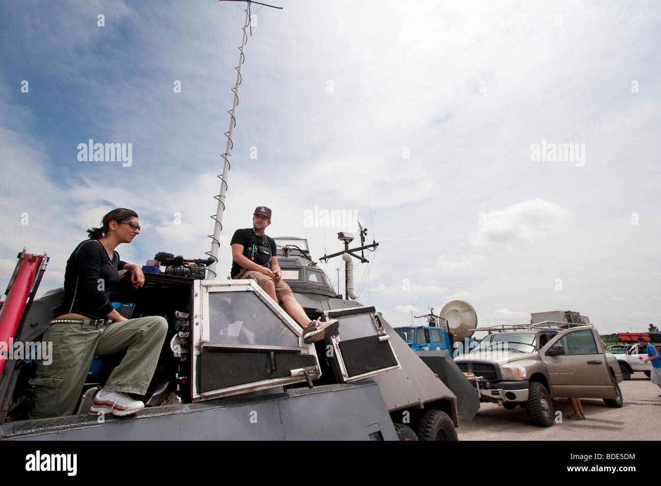 Storm chasers and Discovery Channel videographers for the show "Storm ...