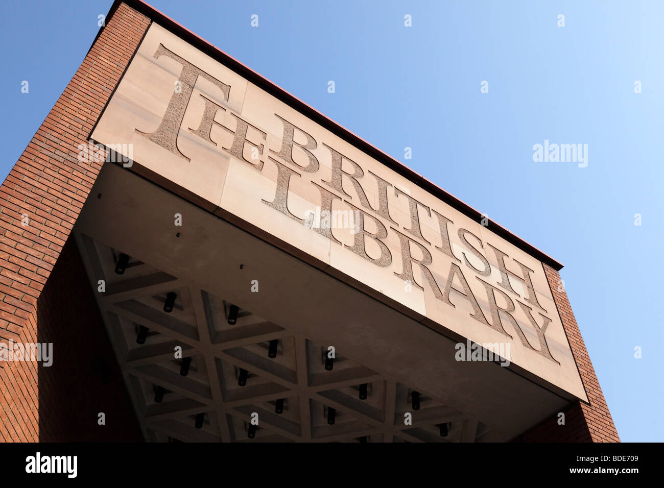 entrance to the british library st pancras euston road london uk Stock ...