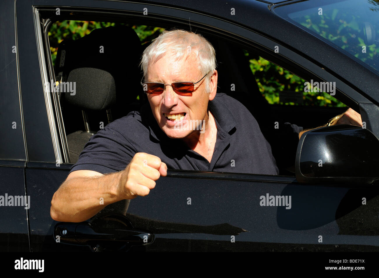 Angry driver waving fist hi-res stock photography and images - Alamy