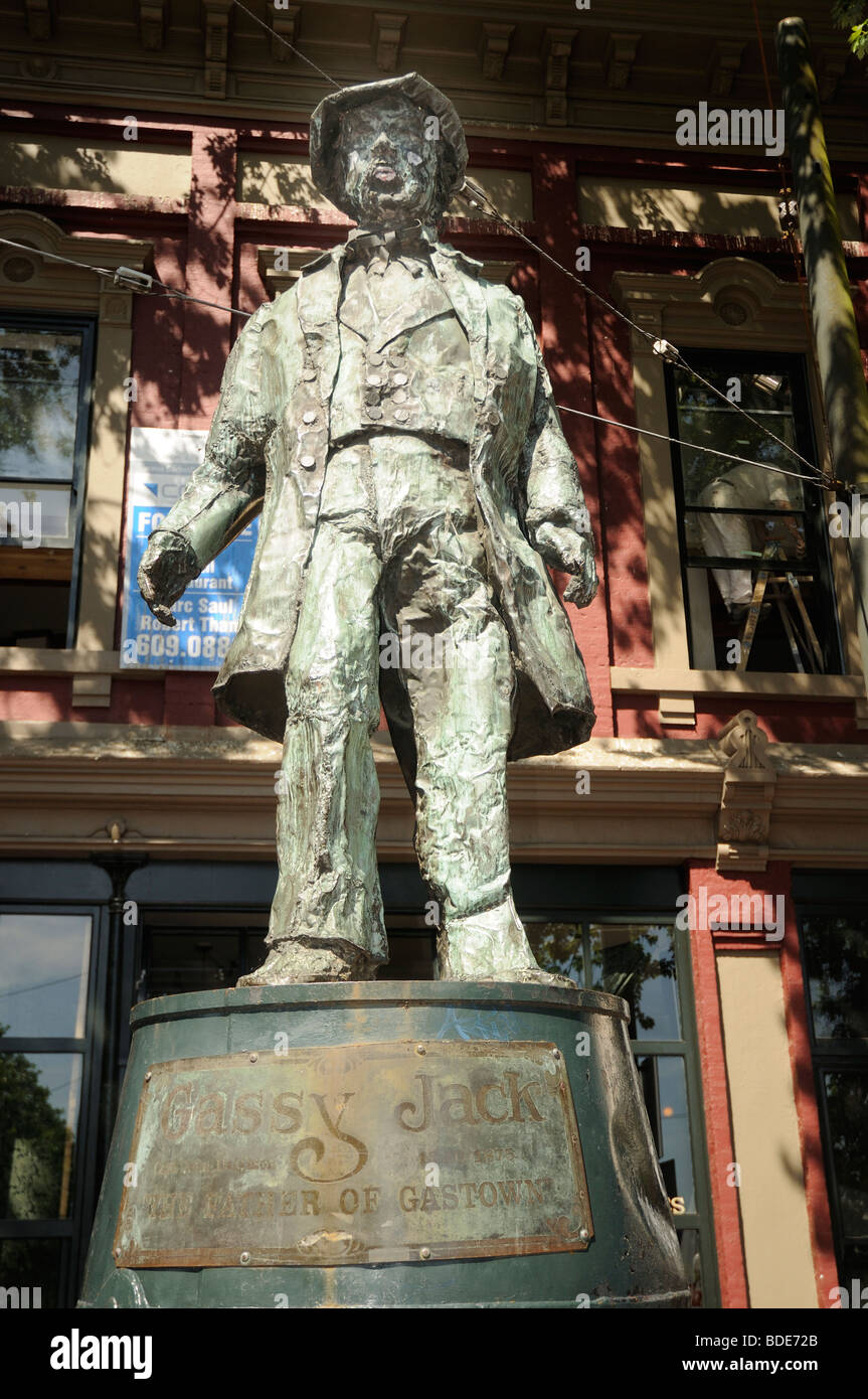 Statue of Gassy Jack in Gastown in Vancouver, British, Columbia, Canada ...