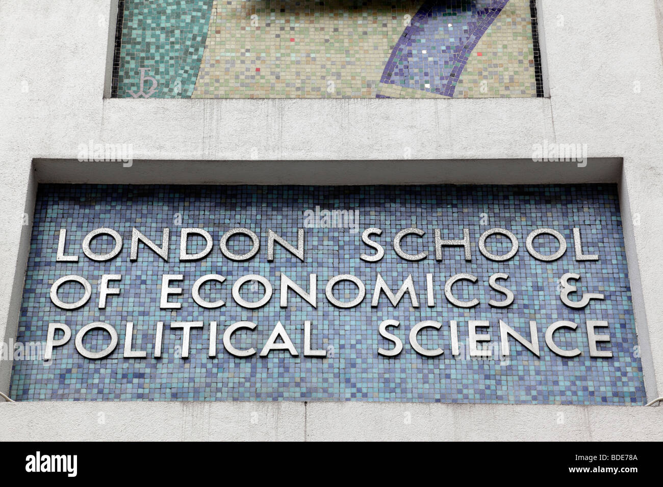artwork on the side of the main library for the london school of economics and political science ...