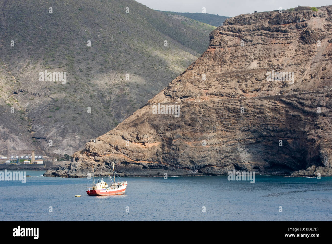 Coastal Views from Sea of St Helena Island South Atlantic Ocean Stock ...