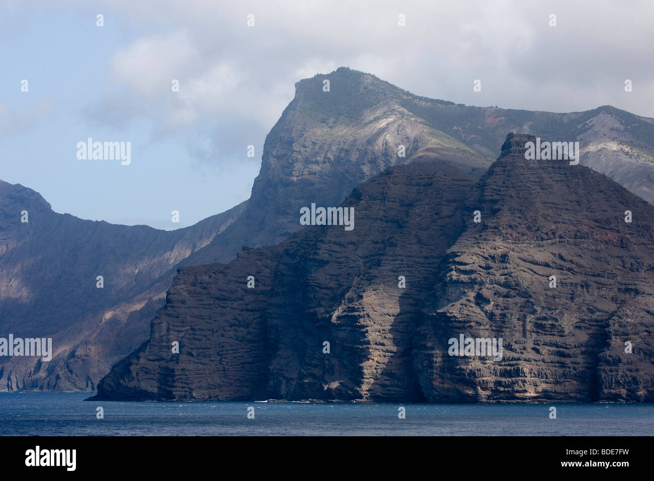 Coastal Views from Sea of St Helena Island South Atlantic Ocean Stock ...