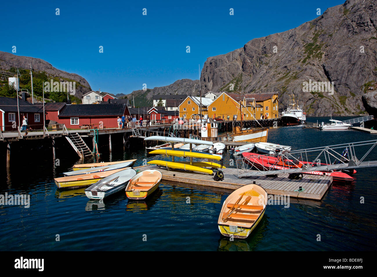 Flakstad Island: Nusfjord Fishing Village Stock Photo - Alamy