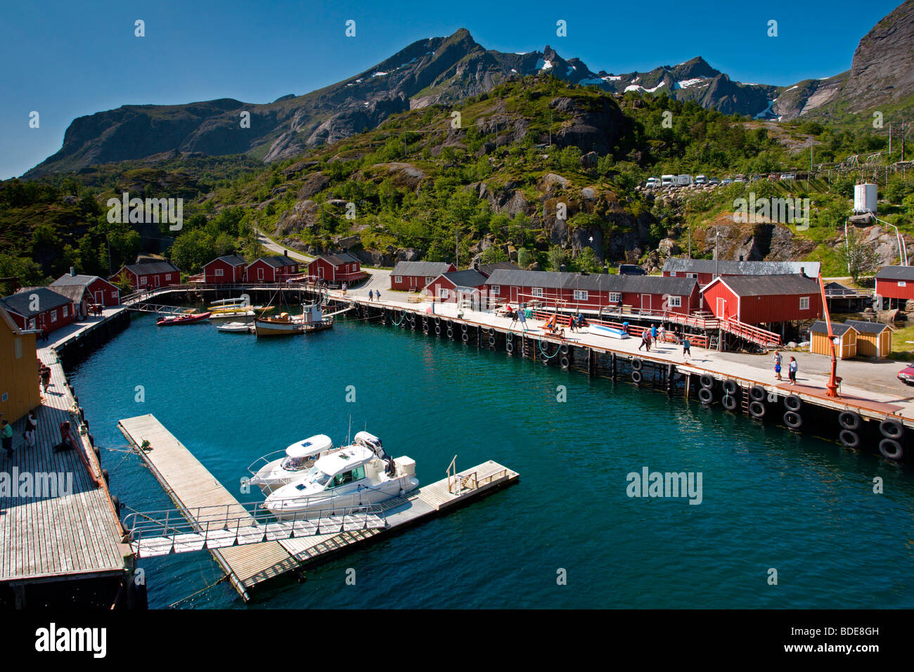 Flakstad Island: Nusfjord Fishing Village Stock Photo - Alamy