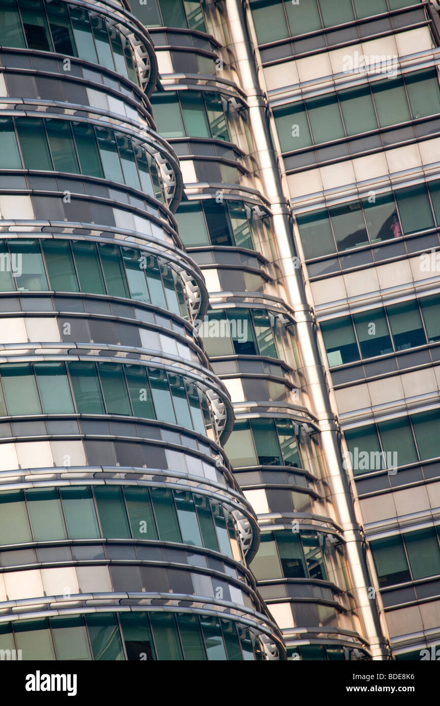 Abstract architectural detail on the Petronas Towers, Kuala Lumpur ...