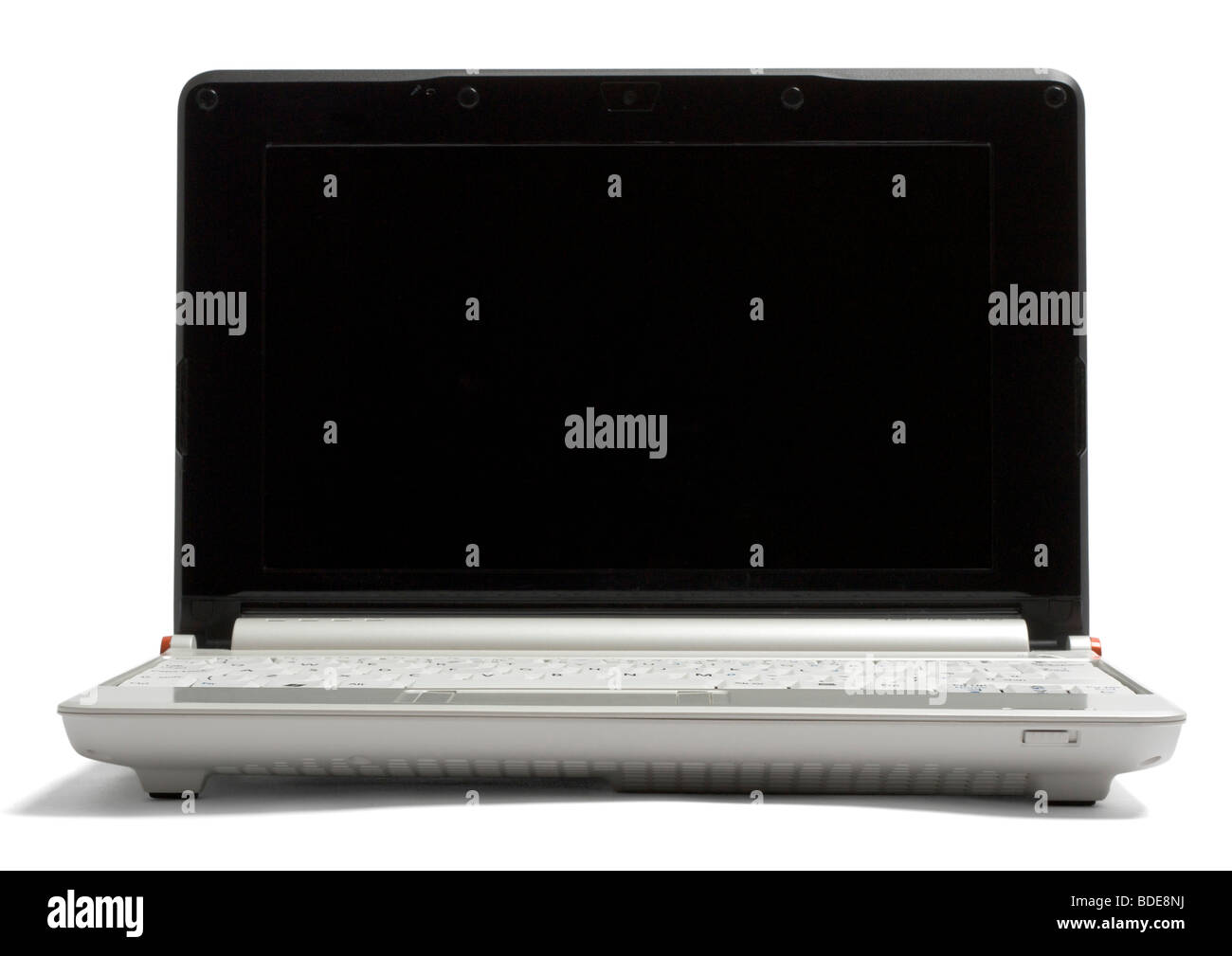 Laptop on white background Stock Photo - Alamy