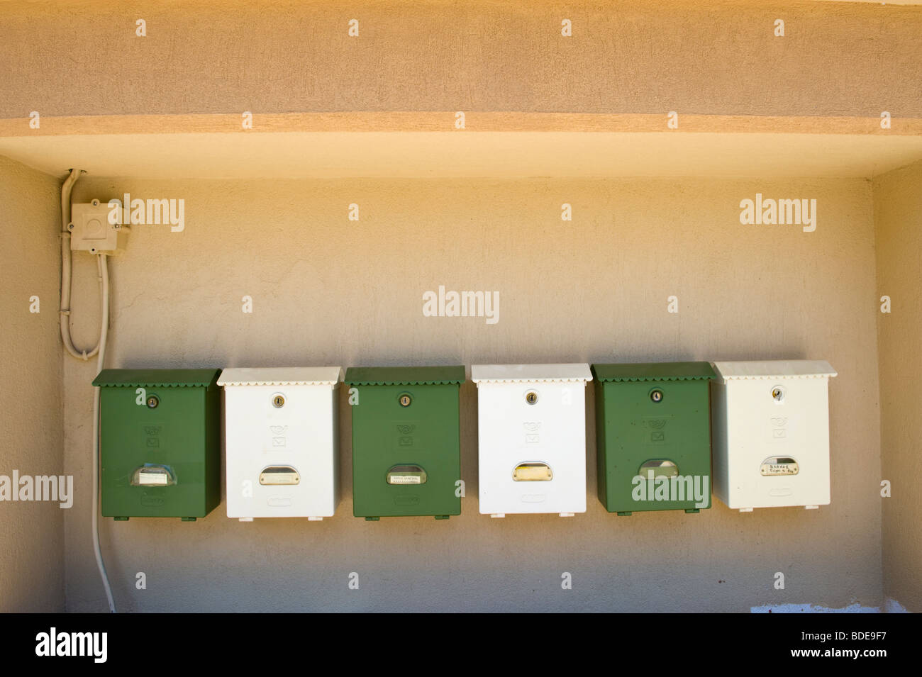 Mail post boxes in apartment hi-res stock photography and images - Alamy