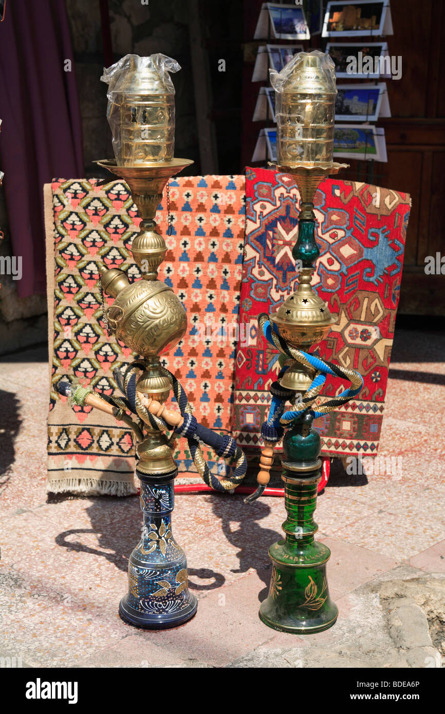 Water pipes or hookahs, Souk or market, Byblos, Lebanon, Middle East ...