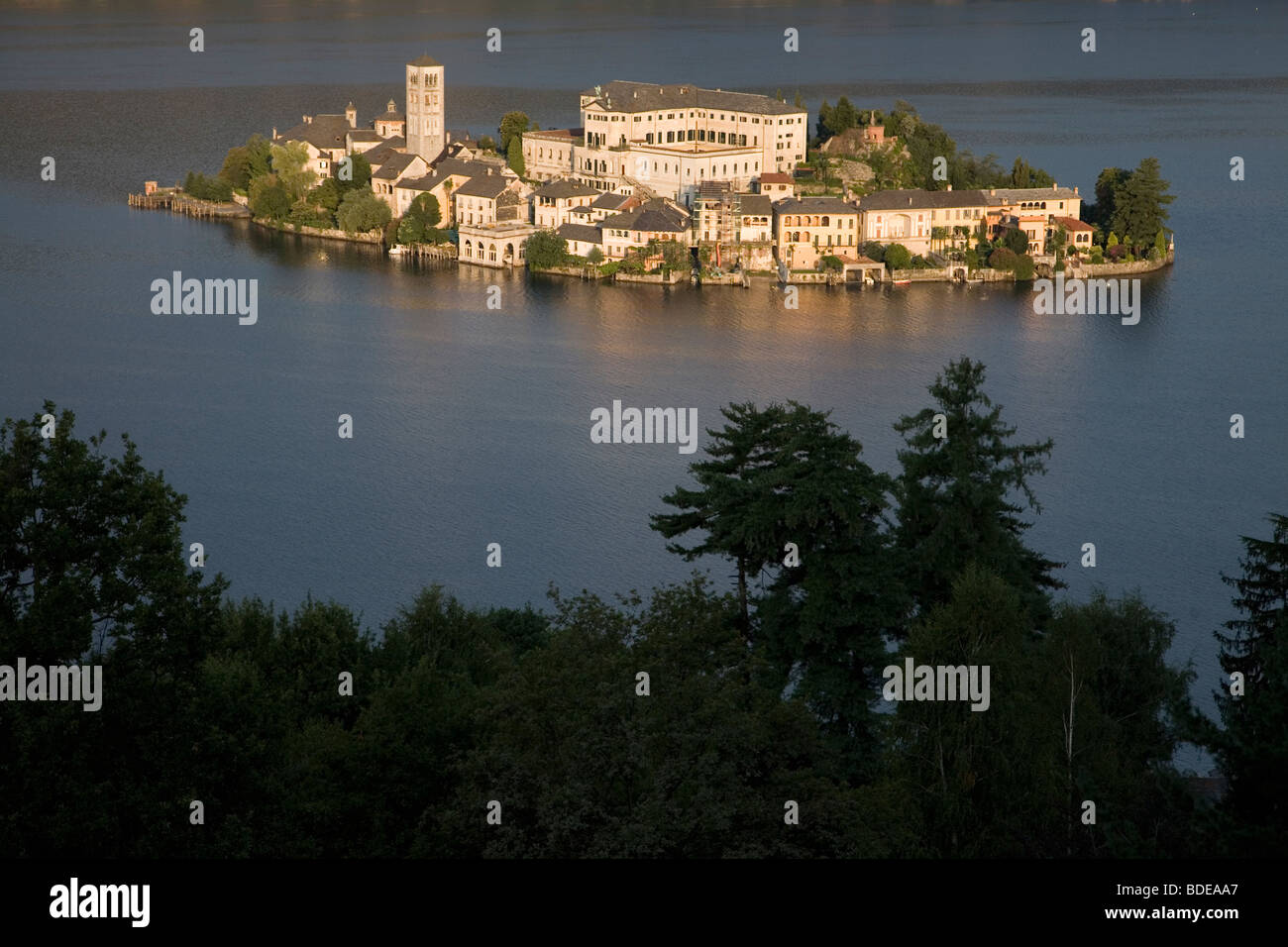 The Isola San Giulio (Island of St. Julius in the lake of Orta, Italy ...