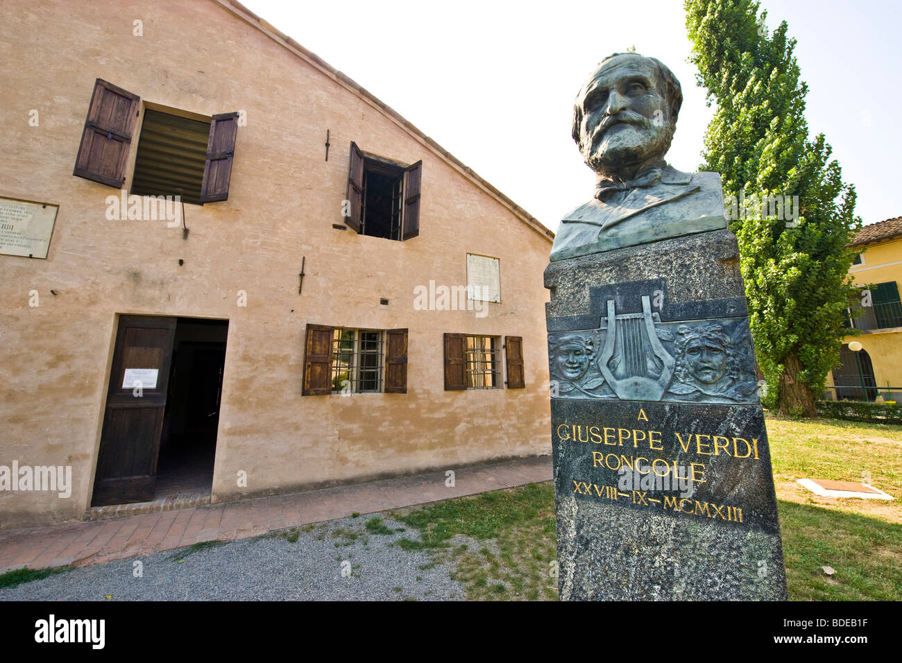 Giuseppe Verdi's house, Roncole Verdi, province of Parma, Italy Stock ...