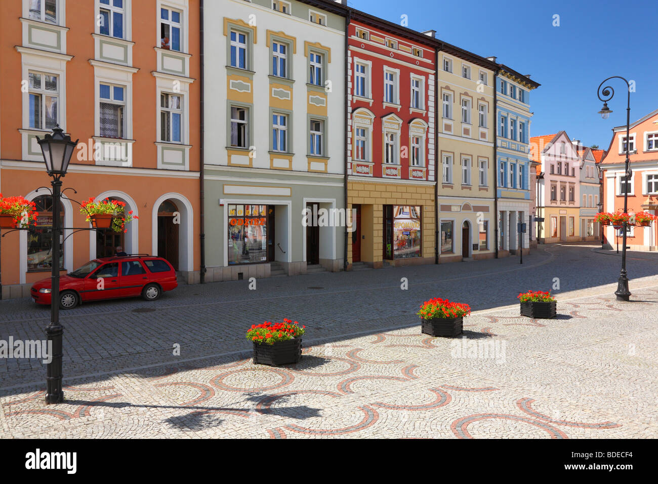 Ladek Zdroj Old Market in a sunny summer day Lower Silesia Poland Bad ...