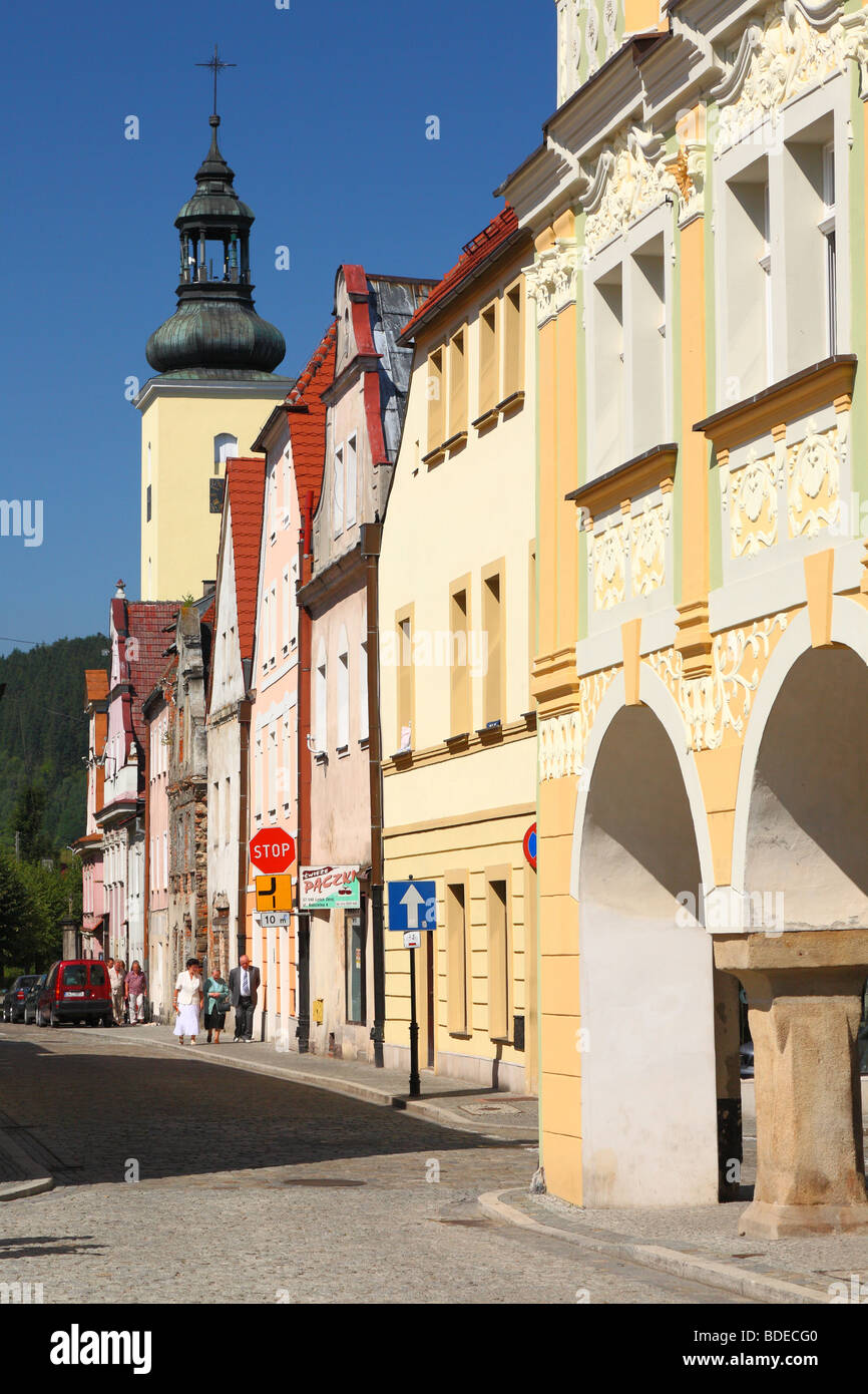 Ladek Zdroj Old Market in a sunny summer day Lower Silesia Poland Bad ...