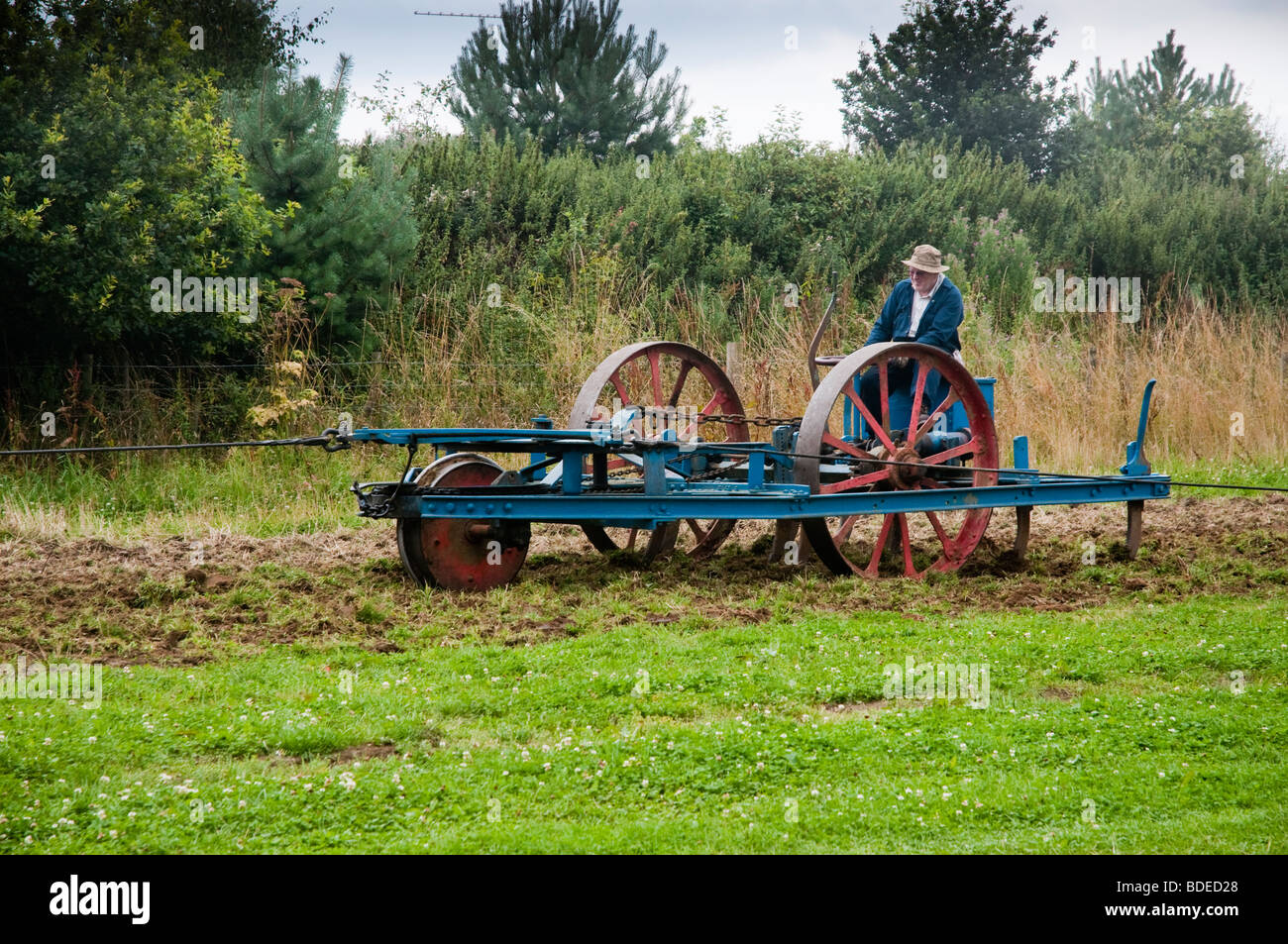 Steam ploughing at Pickering Steam Fair Stock Photo - Alamy