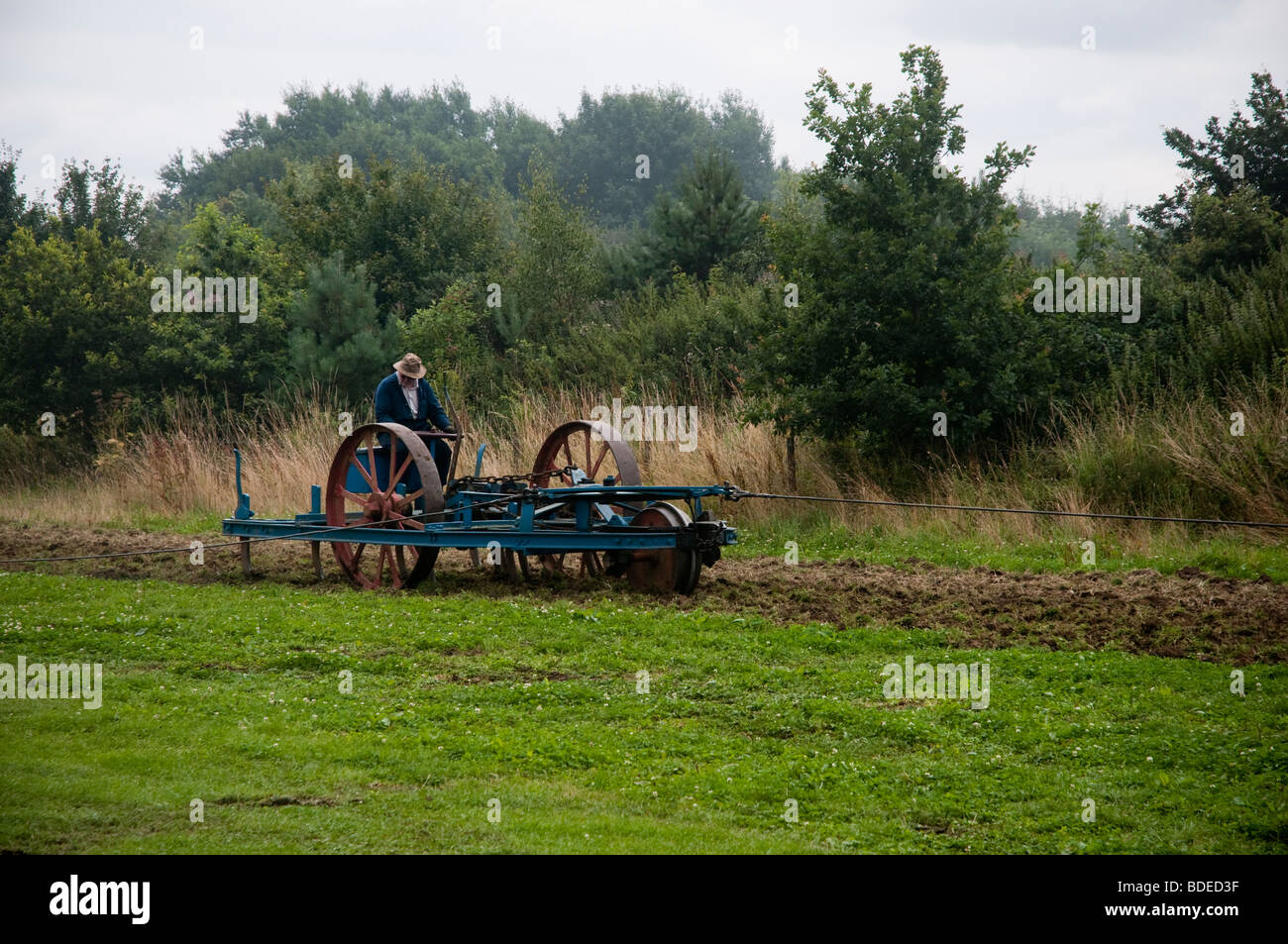 Steam ploughing at Pickering Steam Fair Stock Photo - Alamy