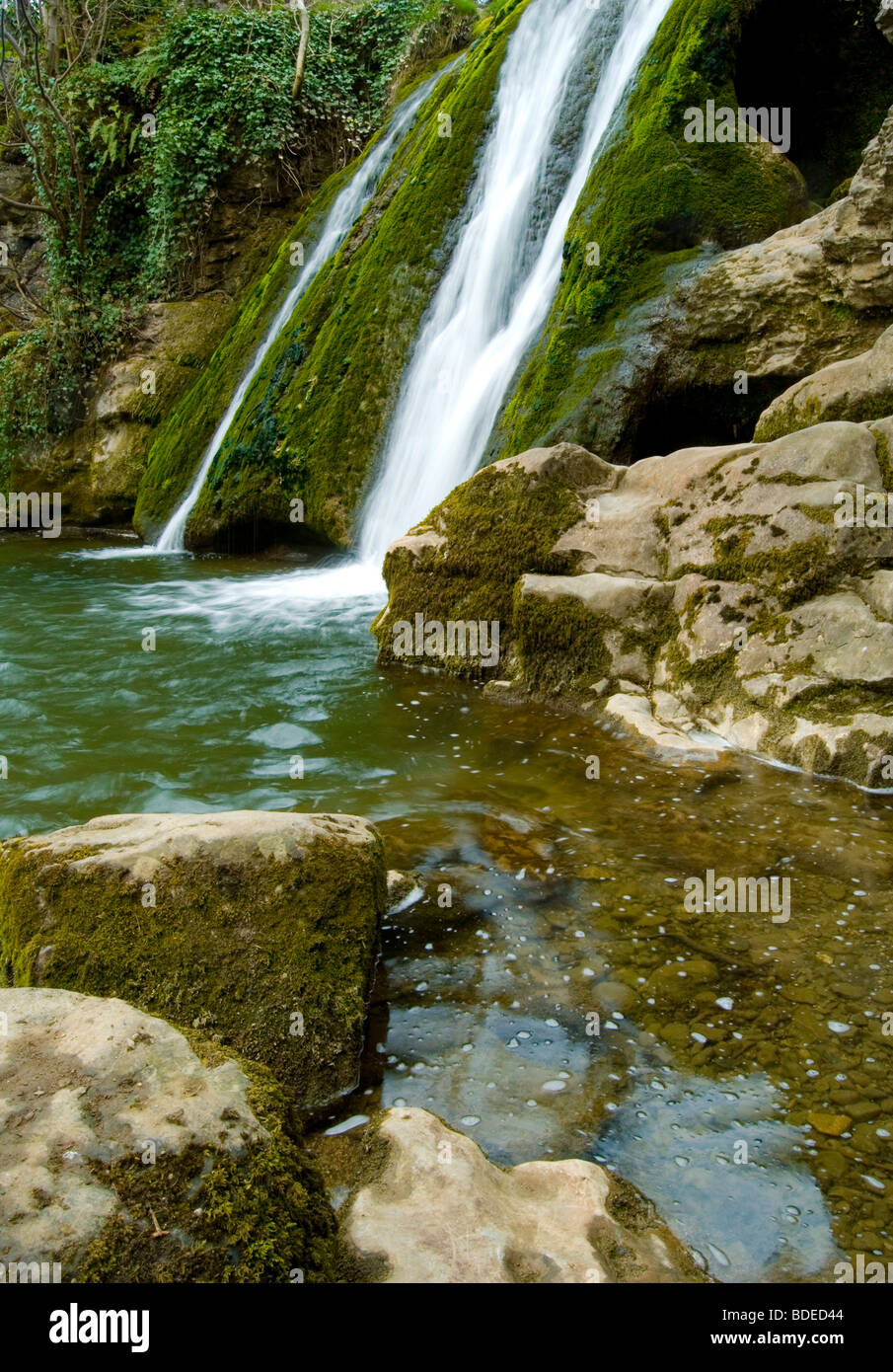 Janets Foss Waterfall, In the Yorkshire Dales Stock Photo - Alamy