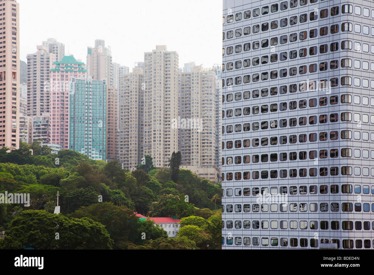 Green areas amongst high rise buildings Hong Kong, China Stock Photo ...