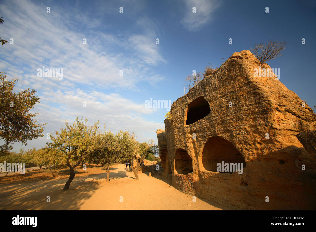 Ancient greek walls in the Valley of the Temples, Agrigento, Italy ...