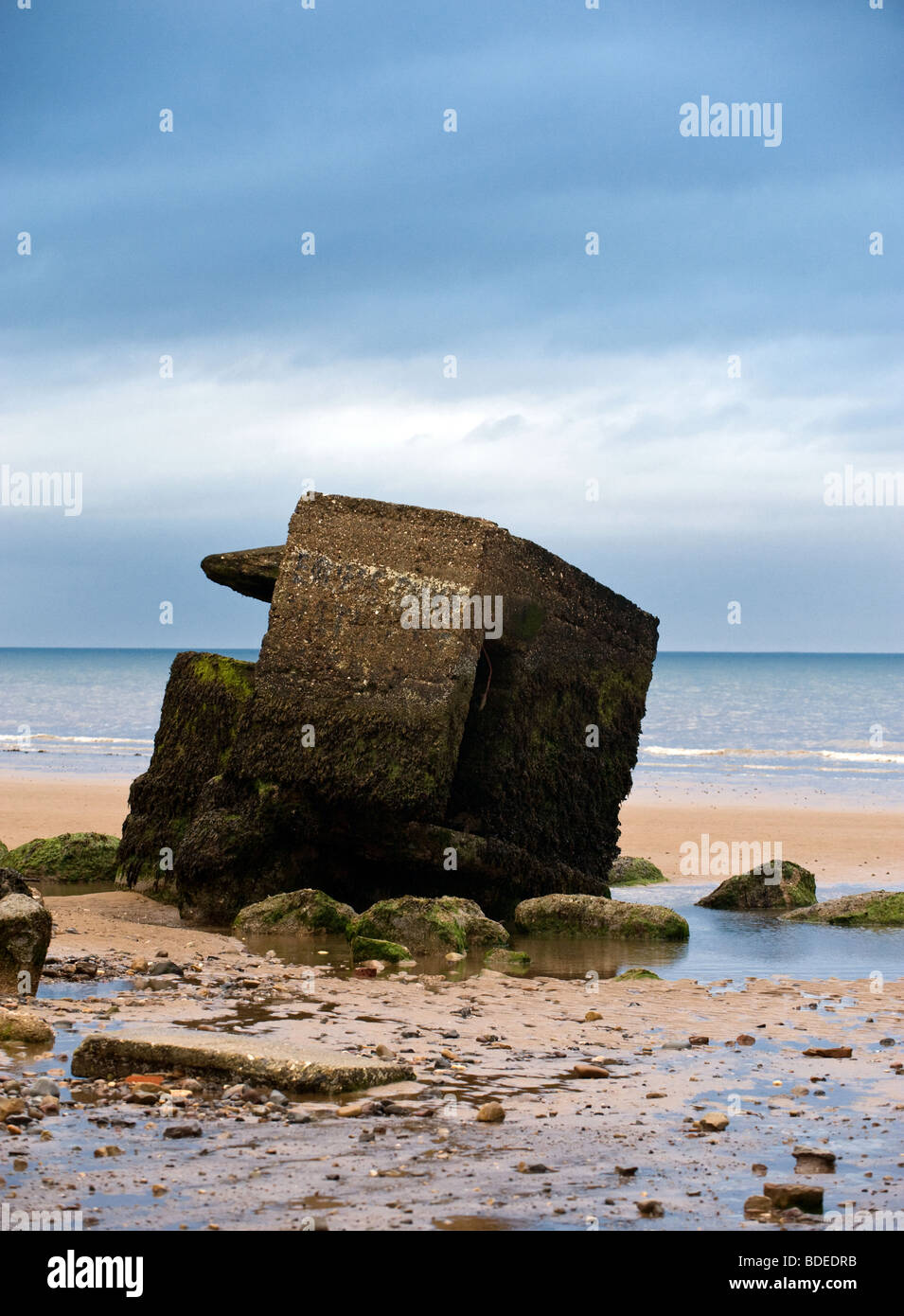 World War II Concrete Pill Box On Fraisthorpe Beach, East Yorkshire ...