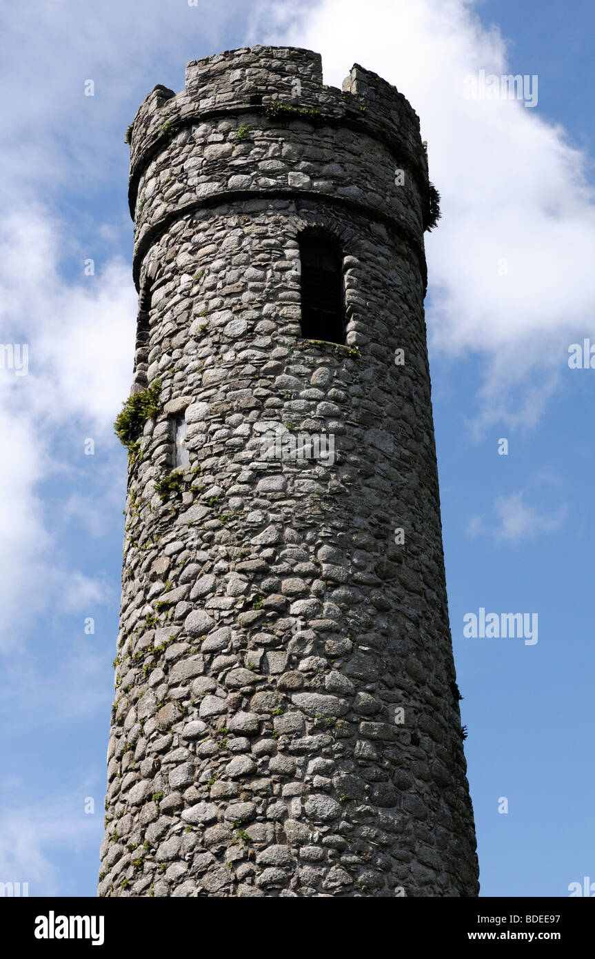 castledermot round tower with blue sky county kildare ireland Stock ...