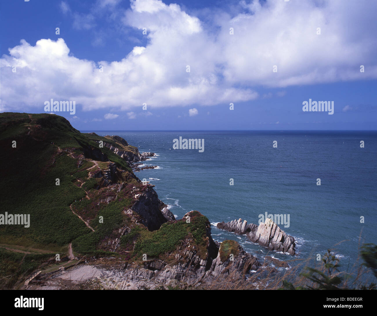 Coastal path from Lee to Bull Point, North Devon, UK Stock Photo - Alamy