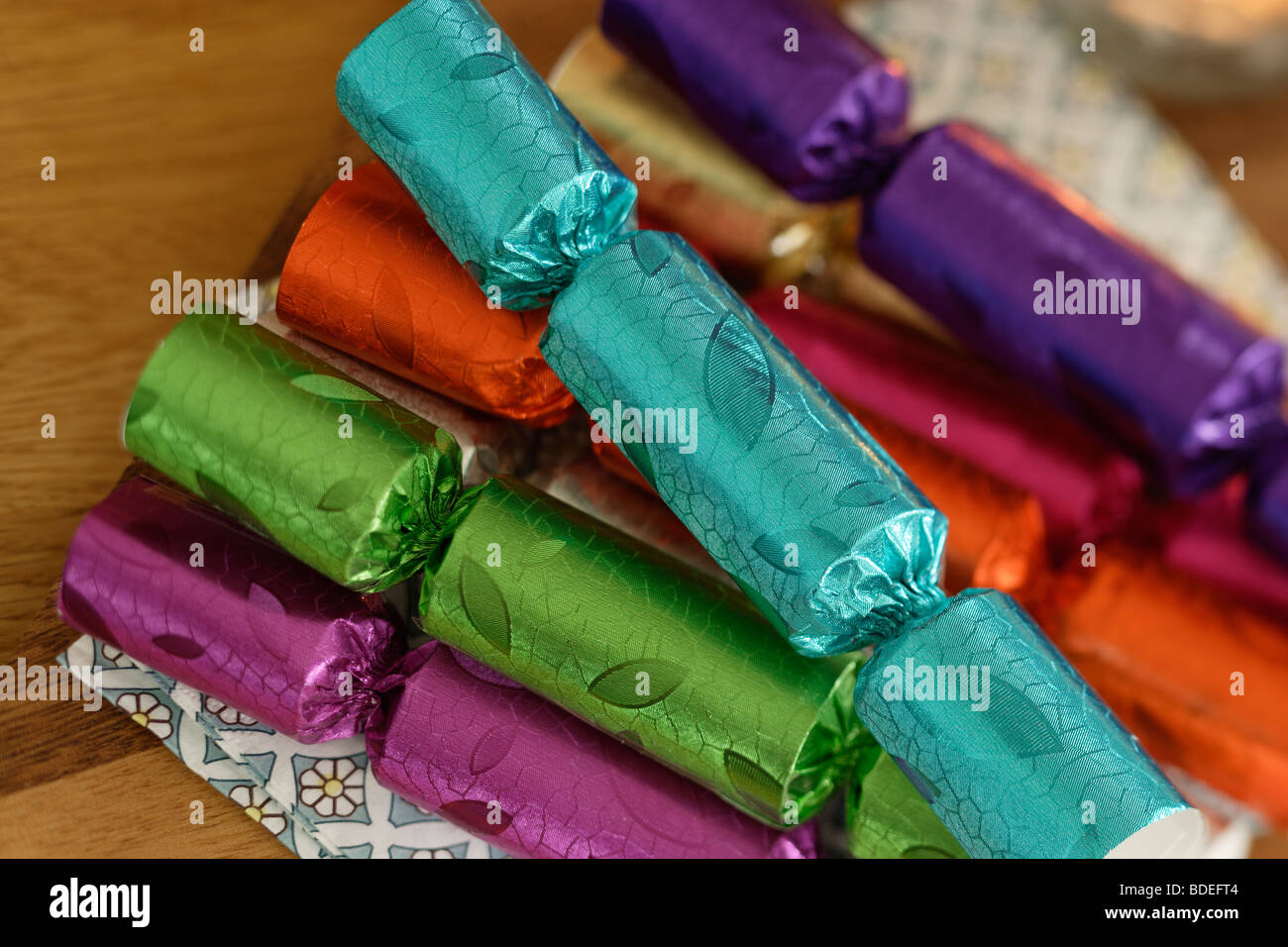 Mini Christmas crackers Stock Photo - Alamy