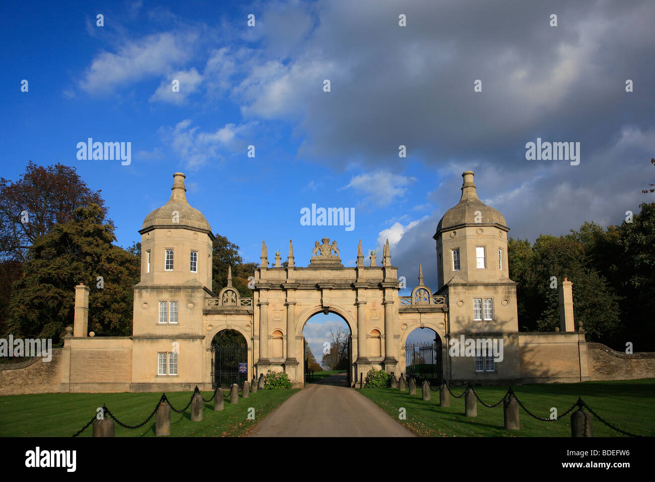 Bottle Gate Entrance to Burghley House Elizabethan Stately Home ...
