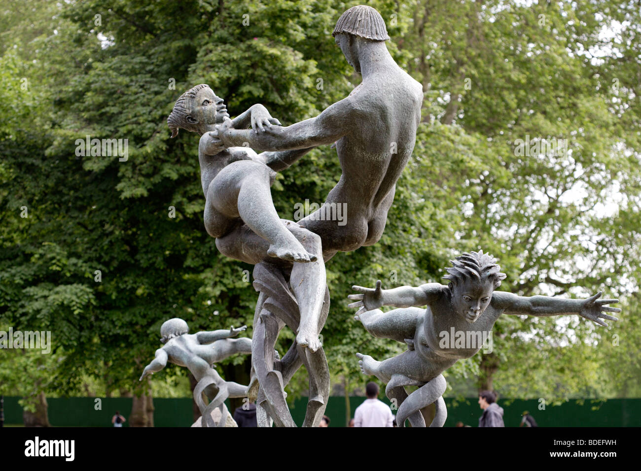Dancing figures Sculpture in Hyde park London Stock Photo - Alamy