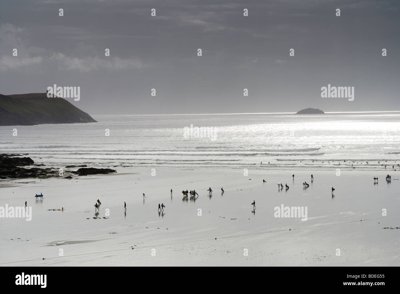 Polzeath beach hi-res stock photography and images - Alamy