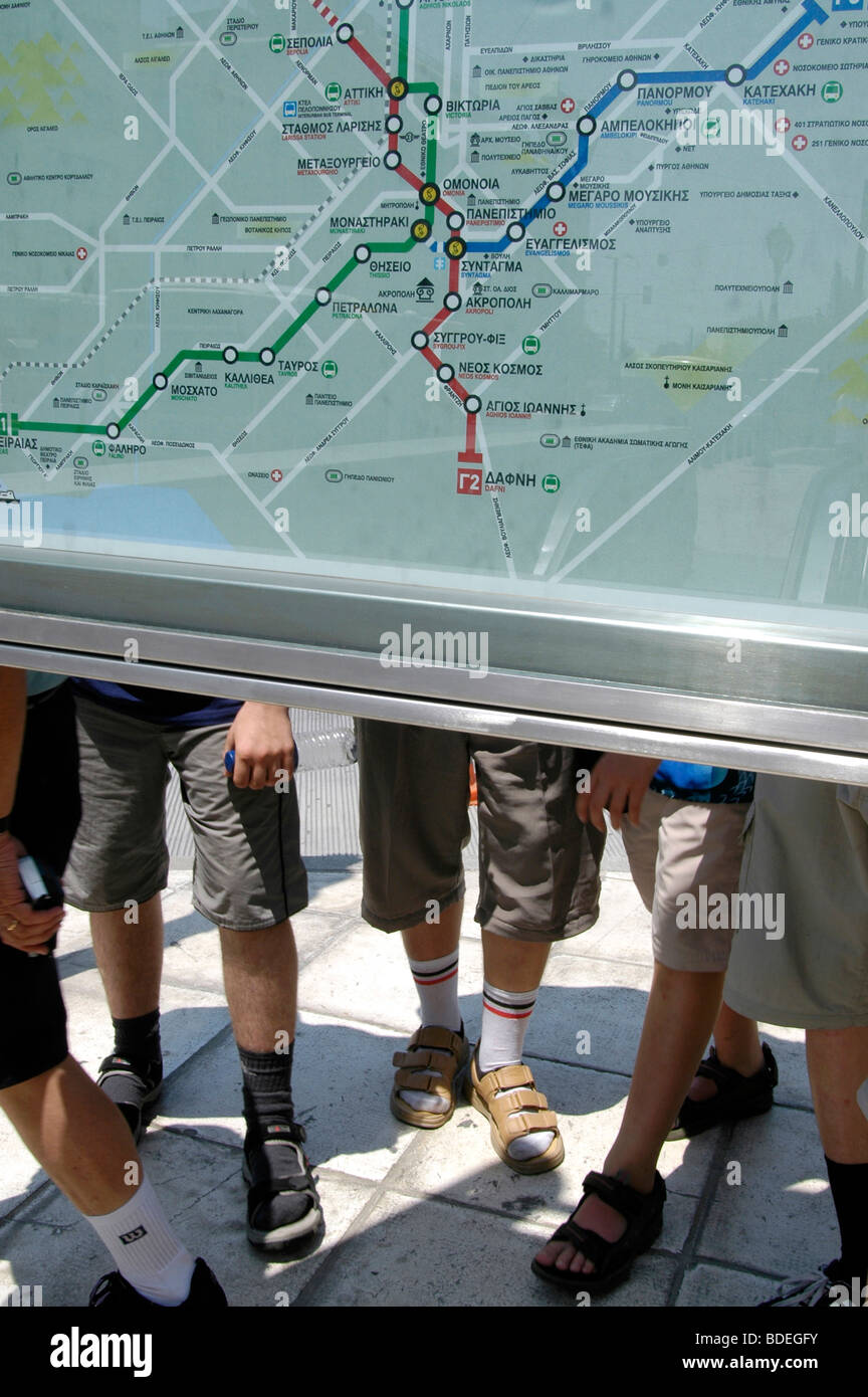 The map of Athens’ metro in Syntagma station Stock Photo - Alamy