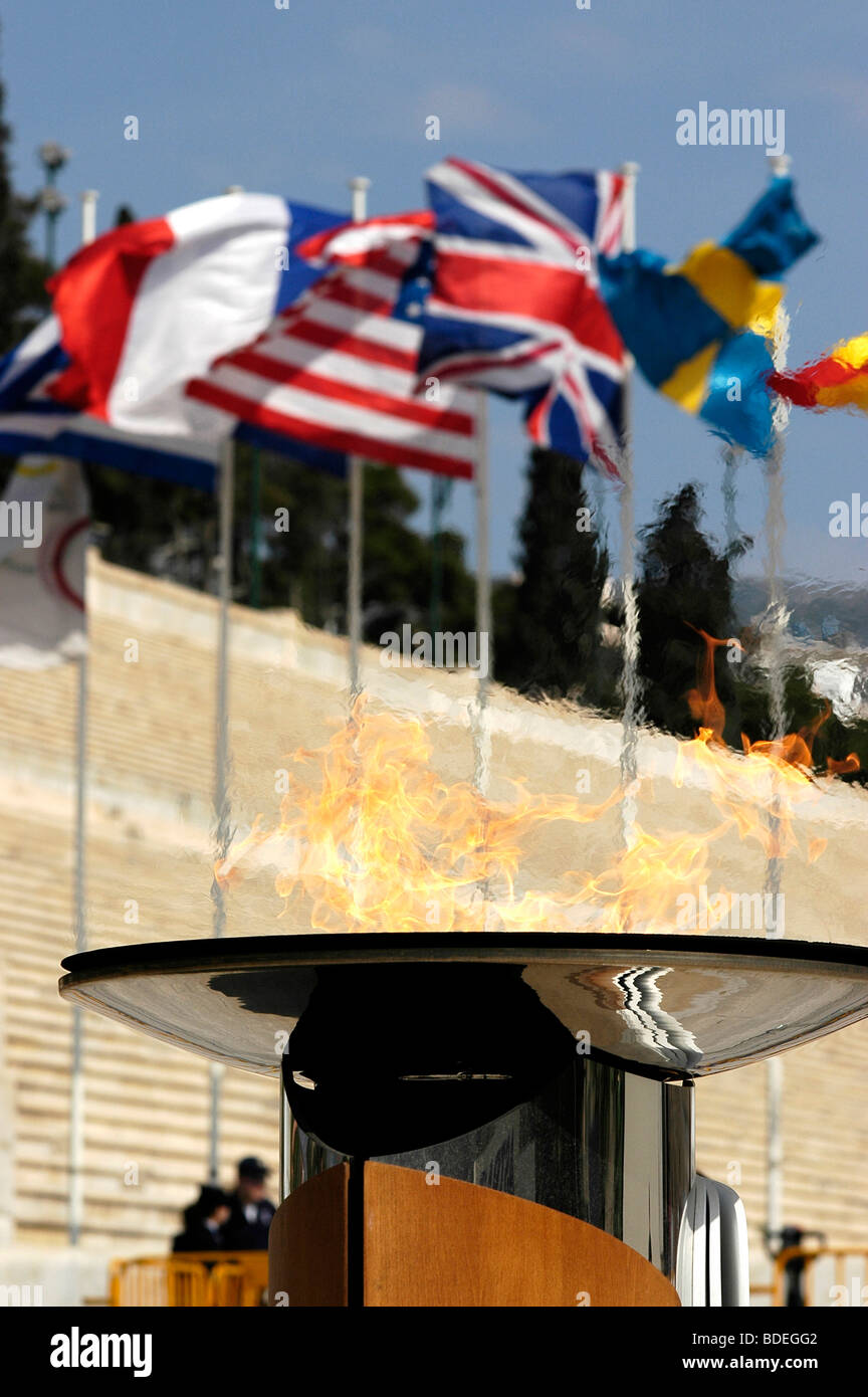 The olympic flame Stock Photo - Alamy