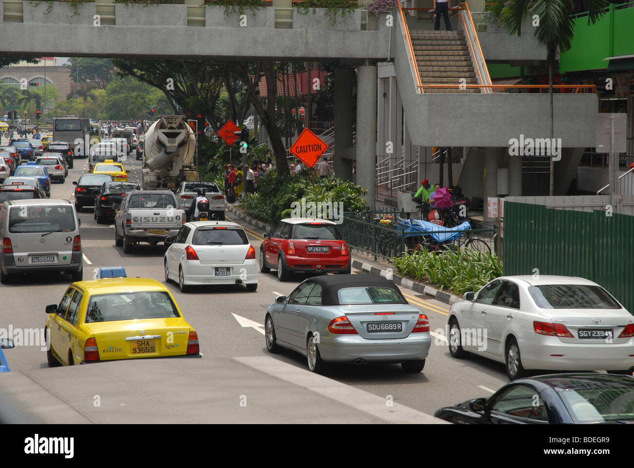 traffic jam, Singapore Stock Photo - Alamy