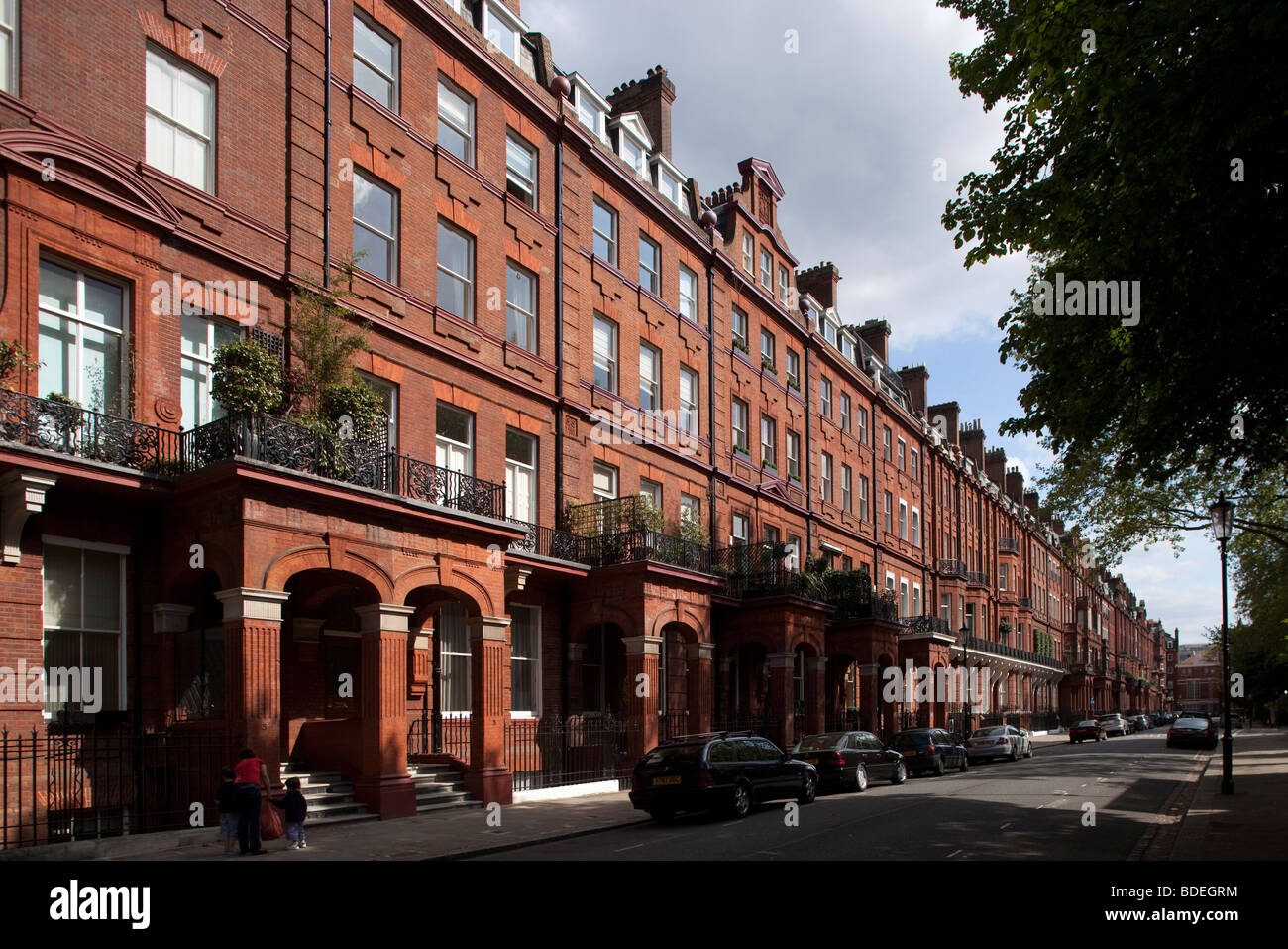 Victorian houses in red brick, Kensington, London, England, United ...