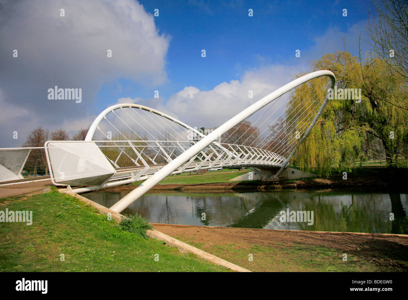 Butterfly Bridge River Ouse Bedford Town Bedfordshire County England ...