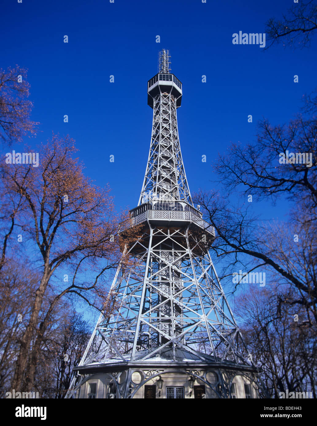 Prague- Petrin Observation Tower on Petrin Hill Stock Photo - Alamy