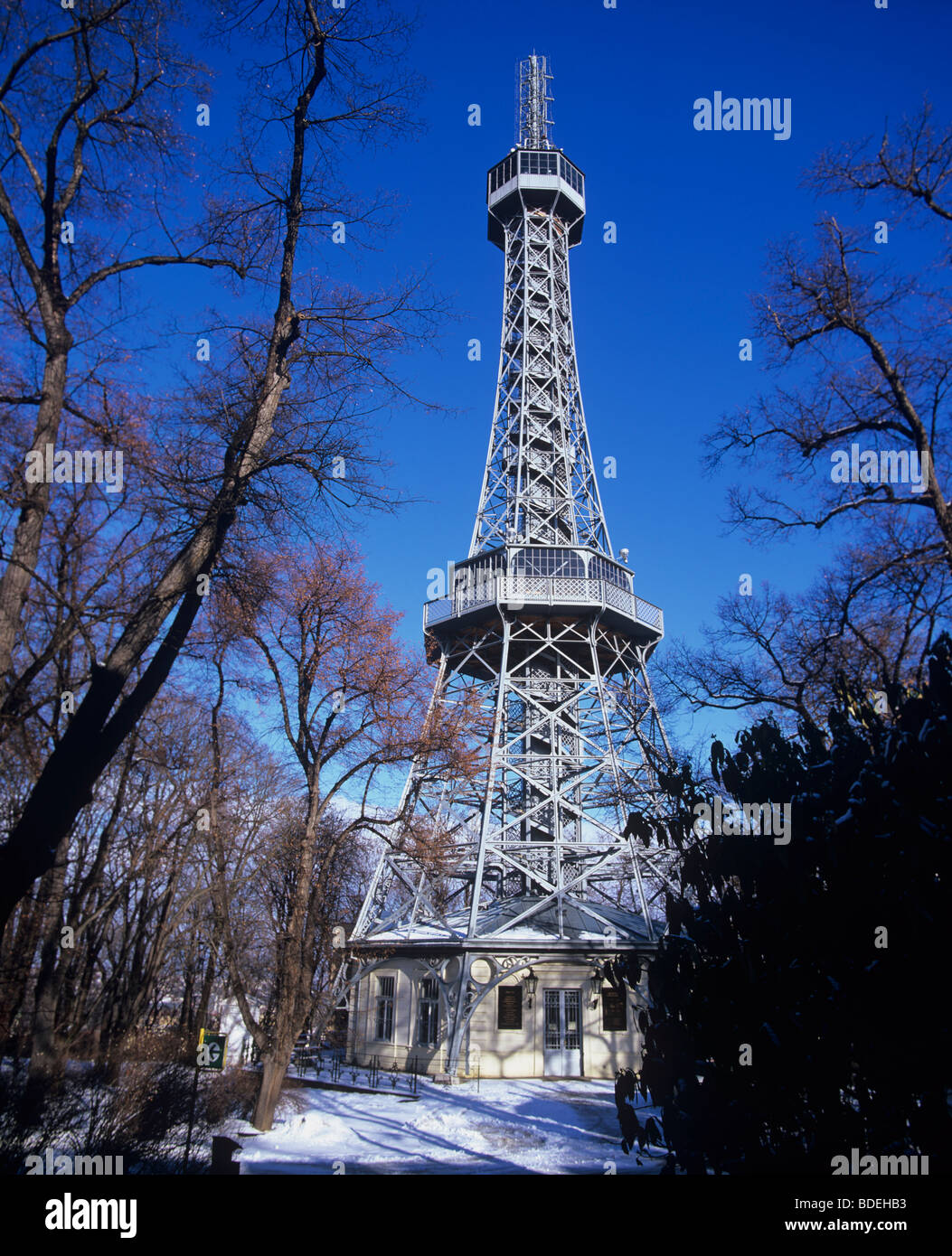 Prague- Petrin Observation Tower on Petrin Hill Stock Photo - Alamy