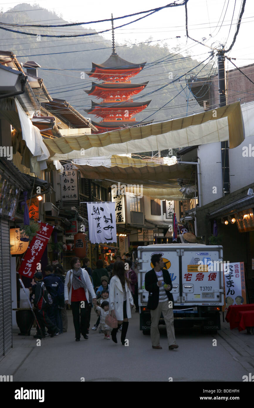 Japanese shoppers and tourists in Miyajima, Japan Stock Photo - Alamy