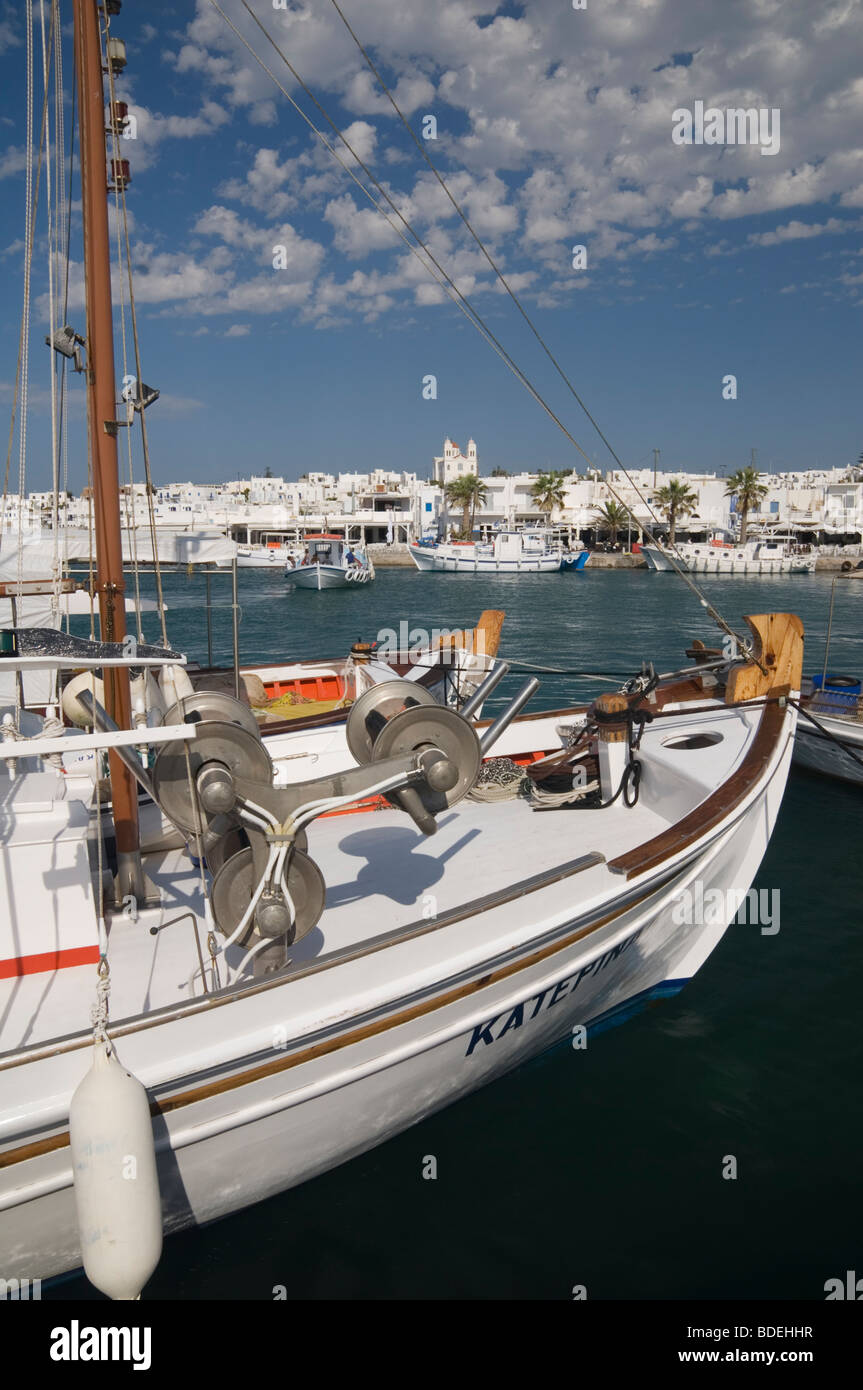 Naoussa port on the island of Paros, Greece Stock Photo - Alamy
